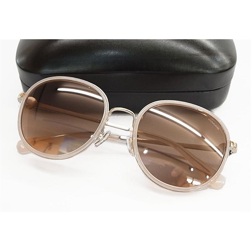 COACH コーチ サングラス HC7129-56465M 正規品 ブラック/グレー ラウンドタイプ HC7129 56465M : メガネ ...