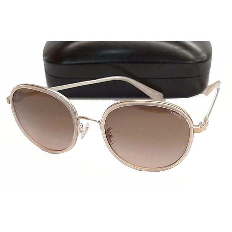 COACH コーチ サングラス HC7129-56465M 正規品 ブラック/グレー ラウンドタイプ HC7129 56465M : メガネ ...