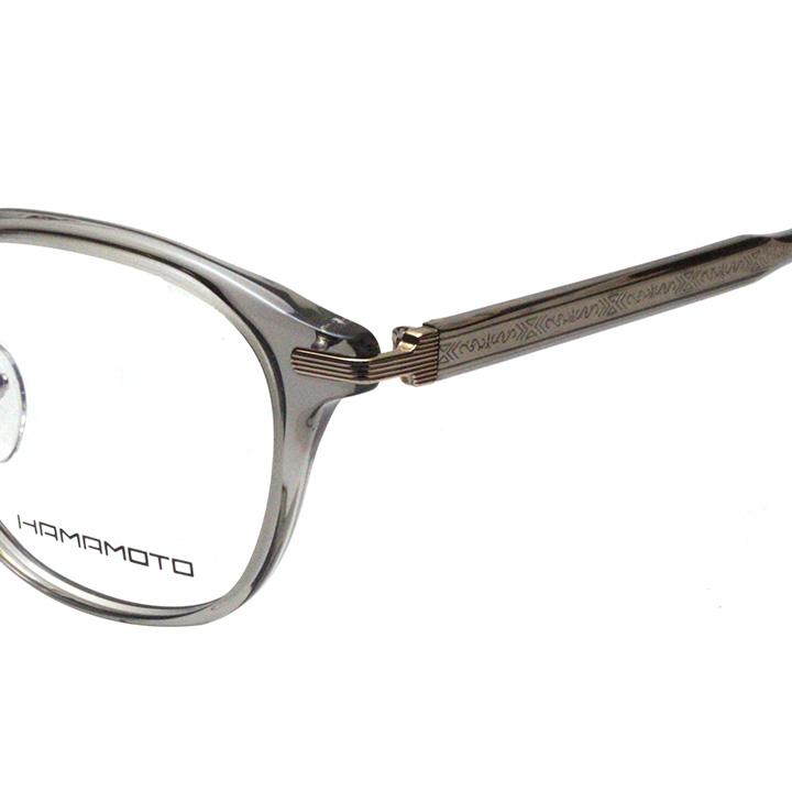 HAMAMOTO 【フレーム単品メガネ】Hamamoto ハマモト HT 351-3 クリアーグレー【ボストン系】【アセテート】【チタン】【日本製眼鏡】【ブラックフレーム】 : メガネのヒラタ ...