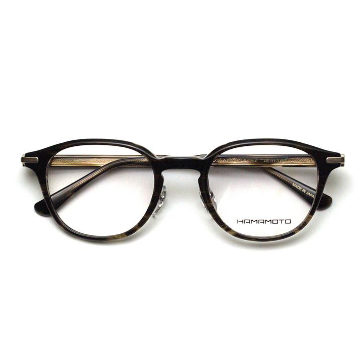 HAMAMOTO 【フレーム単品メガネ】Hamamoto ハマモト HT 351-4 ブラウンササ【ボストン系】【アセテート】【チタン】【日本製眼鏡】【ブラックフレーム】 : メガネのヒラタ ...