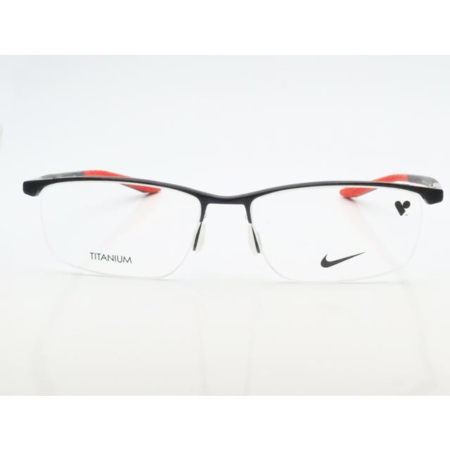 NIKE（ナイキ） ナイキメガネセット NIKE 6077AF 006 マットブラック チタン レンズつき完成品 度付き 度なし ダテメガネ ...