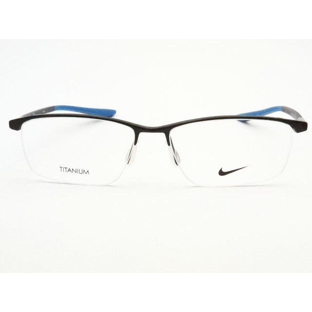 NIKE（ナイキ） ナイキメガネセット NIKE 6077AF 003 ブラック チタン レンズつき完成品 度付き 度なし ダテメガネ UV ...