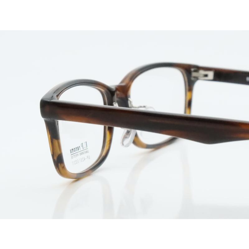 UPレノマメガネセット UP-4251 1 ブラウンササ レンズつき完成品 度付き 度なし ダテメガネ UVカット UPrenoma ...