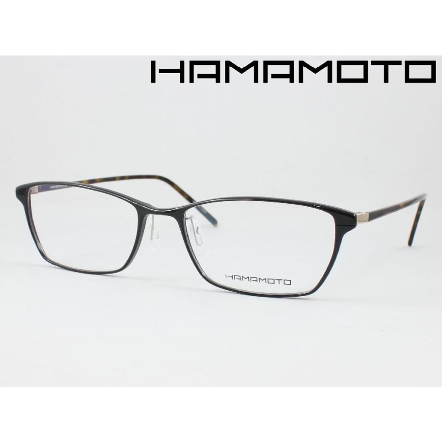 HAMAMOTO ハマモト 日本製メガネ 薄型非球面レンズセット HT-111-1 度付き対応 近視 遠視 乱視 老眼鏡 遠近両用 鯖江 フルリム スクエア 細身 細い 軽量 軽い : めがね ...