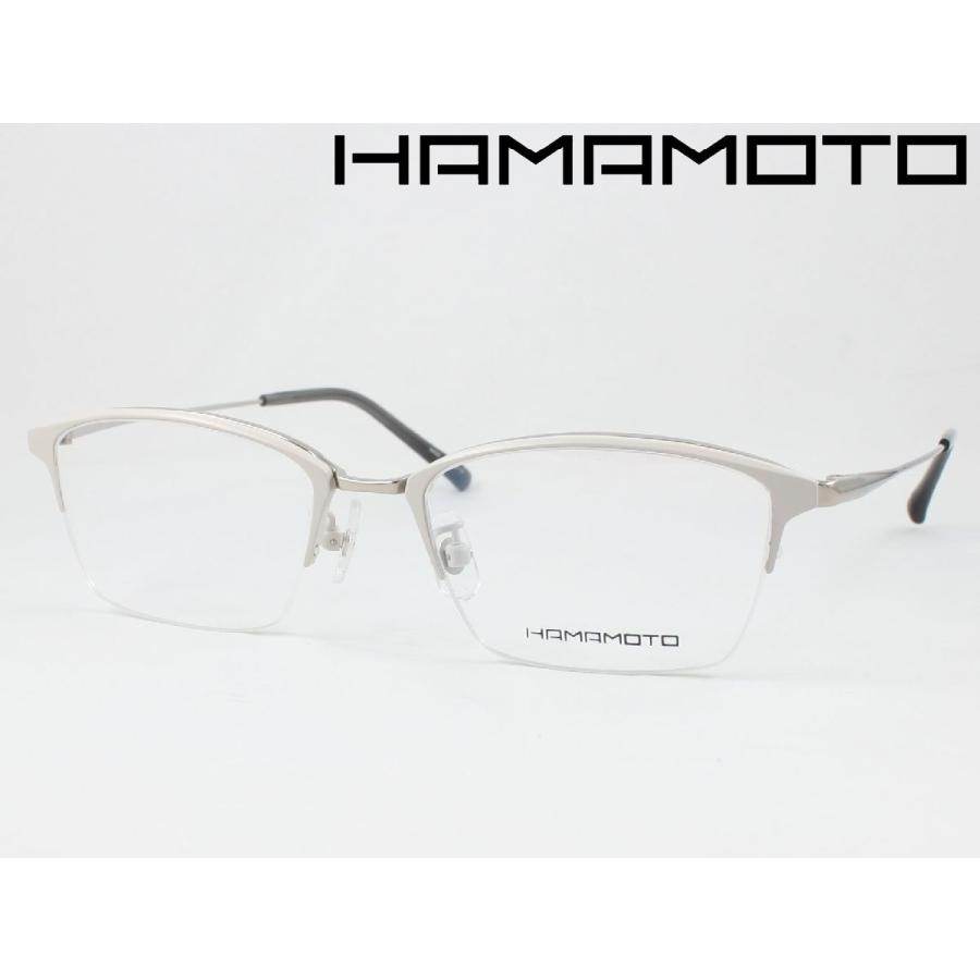 HAMAMOTO ハマモト 日本製メガネ 薄型非球面レンズセット HT-318-4 度付き対応 近視 遠視 乱視 老眼鏡 遠近両用 鯖江 ナイロール サーモント ブロー ハーフリム : ht ...