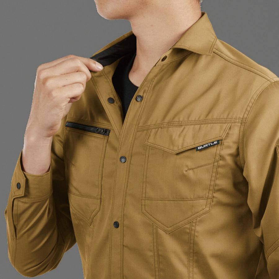 BURTLE BURTLE1715 バートル 長袖シャツ（ユニセックス） SS〜5L : メガワーク仕事着屋 - 通販 - Yahoo!ショッピング