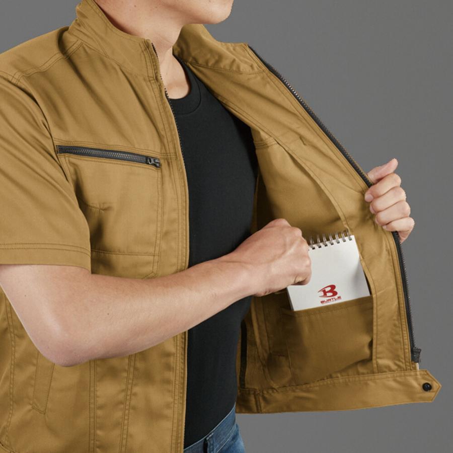 BURTLE1716 バートル 半袖ジャケット（ユニセックス） SS〜5L :burtle1716:メガワーク仕事着屋 - 通販 - Yahoo!ショッピング