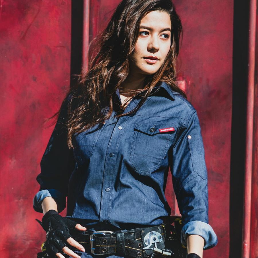 BURTLE BURTLE1815 バートル 長袖シャツ（ユニセックス） S〜5L : メガワーク仕事着屋 - 通販 - Yahoo!ショッピング