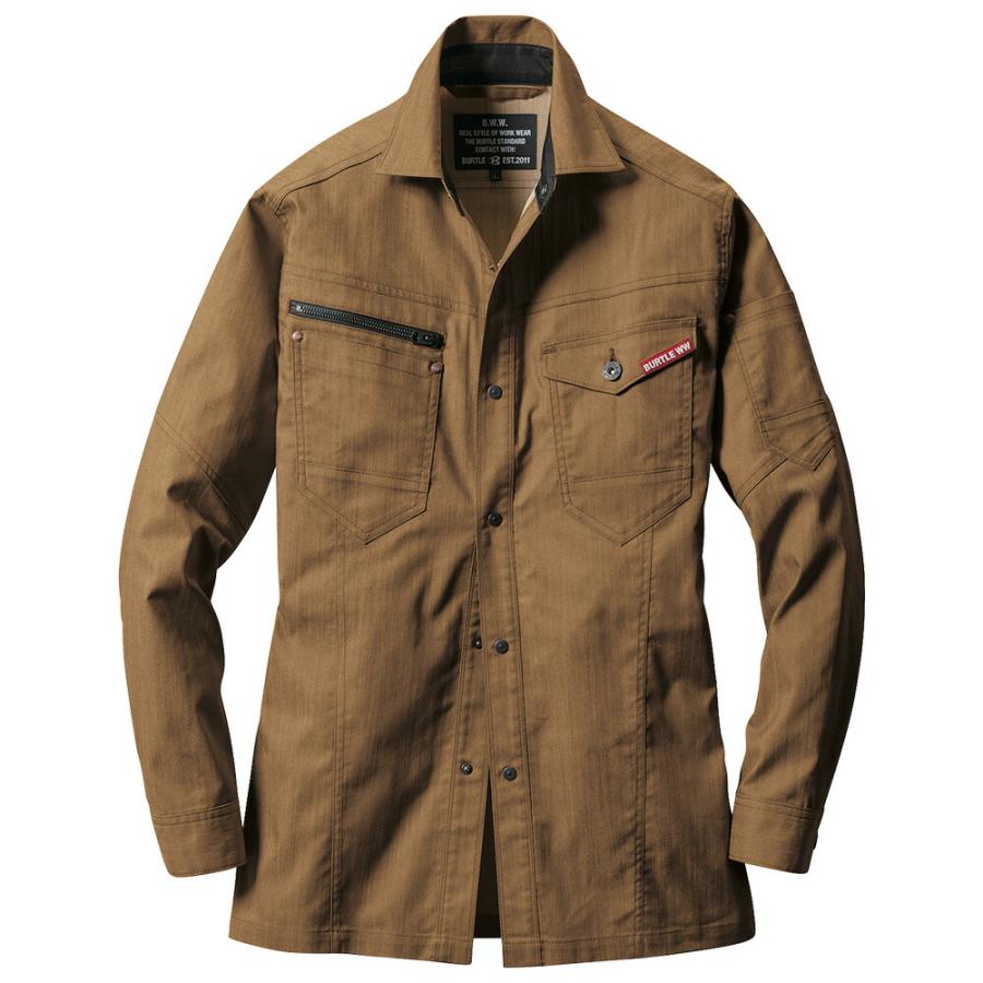 BURTLE BURTLE1815 バートル 長袖シャツ（ユニセックス） S〜5L : メガワーク仕事着屋 - 通販 - Yahoo!ショッピング
