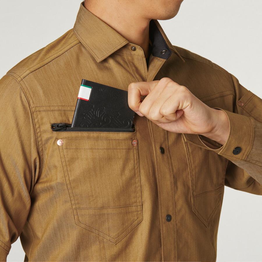 BURTLE BURTLE1815 バートル 長袖シャツ（ユニセックス） S〜5L : メガワーク仕事着屋 - 通販 - Yahoo!ショッピング