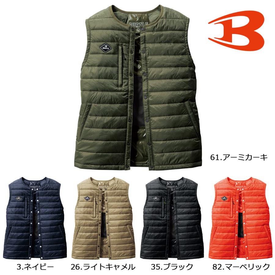 BURTLE BURTLE3254 バートル ダウンベスト（ユニセックス） S〜XXL : メガワーク仕事着屋 - 通販 - Yahoo!ショッピング