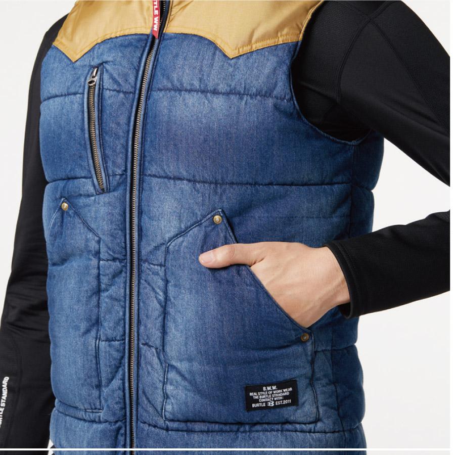 BURTLE BURTLE5004 バートル 防寒ベスト（ユニセックス） S〜XXL : メガワーク仕事着屋 - 通販 - Yahoo!ショッピング