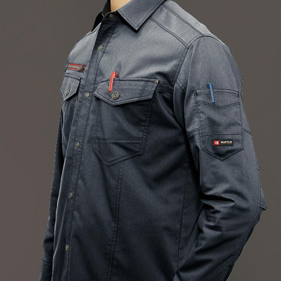 BURTLE BURTLE7045 バートル 長袖シャツ（ユニセックス） SS〜5L : メガワーク仕事着屋 - 通販 - Yahoo!ショッピング