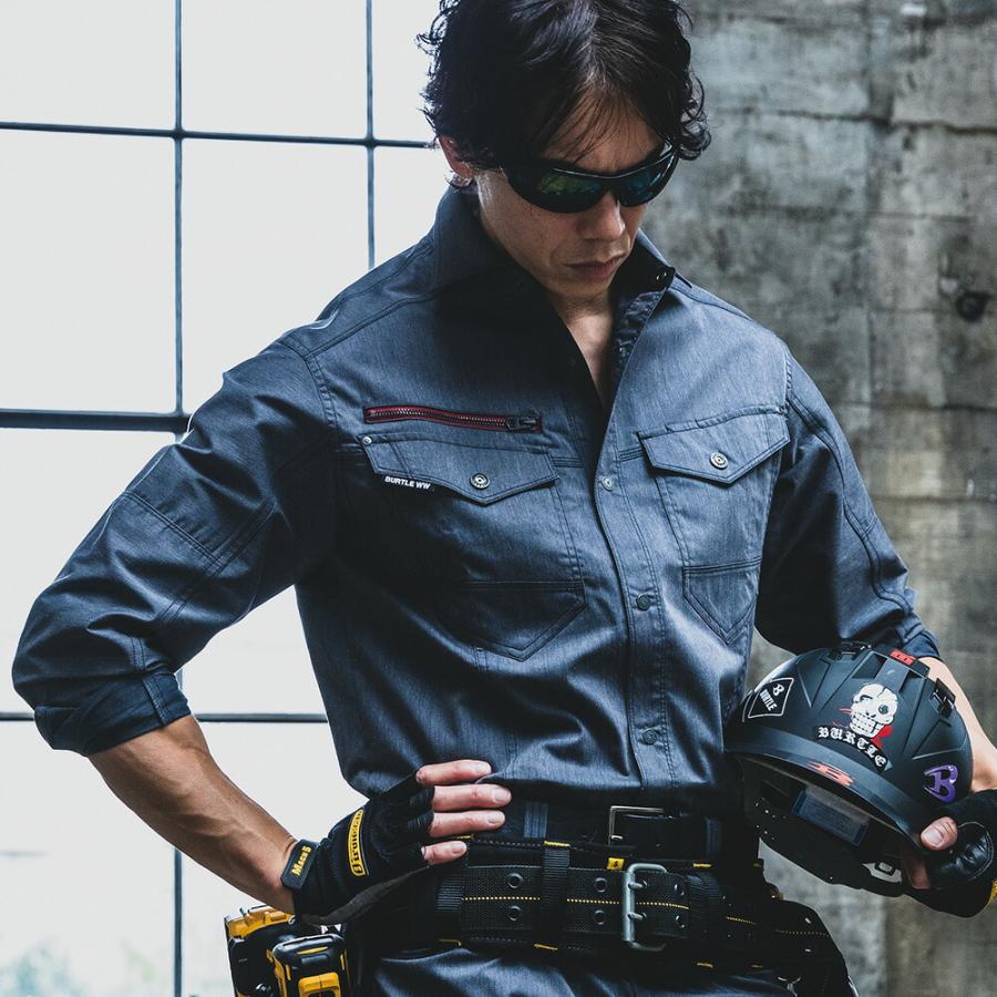 BURTLE BURTLE7045 バートル 長袖シャツ（ユニセックス） SS〜5L : メガワーク仕事着屋 - 通販 - Yahoo!ショッピング