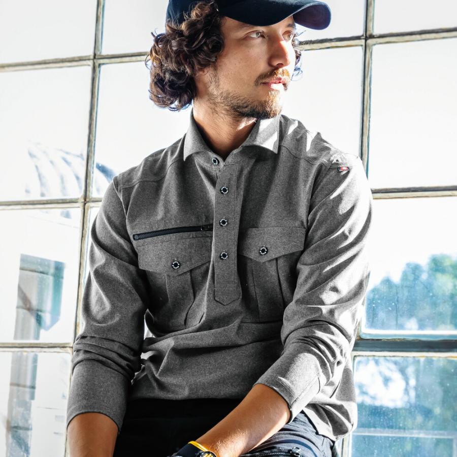 BURTLE BURTLE705 バートル 長袖シャツ（ユニセックス） SS〜5L : メガワーク仕事着屋 - 通販 - Yahoo!ショッピング