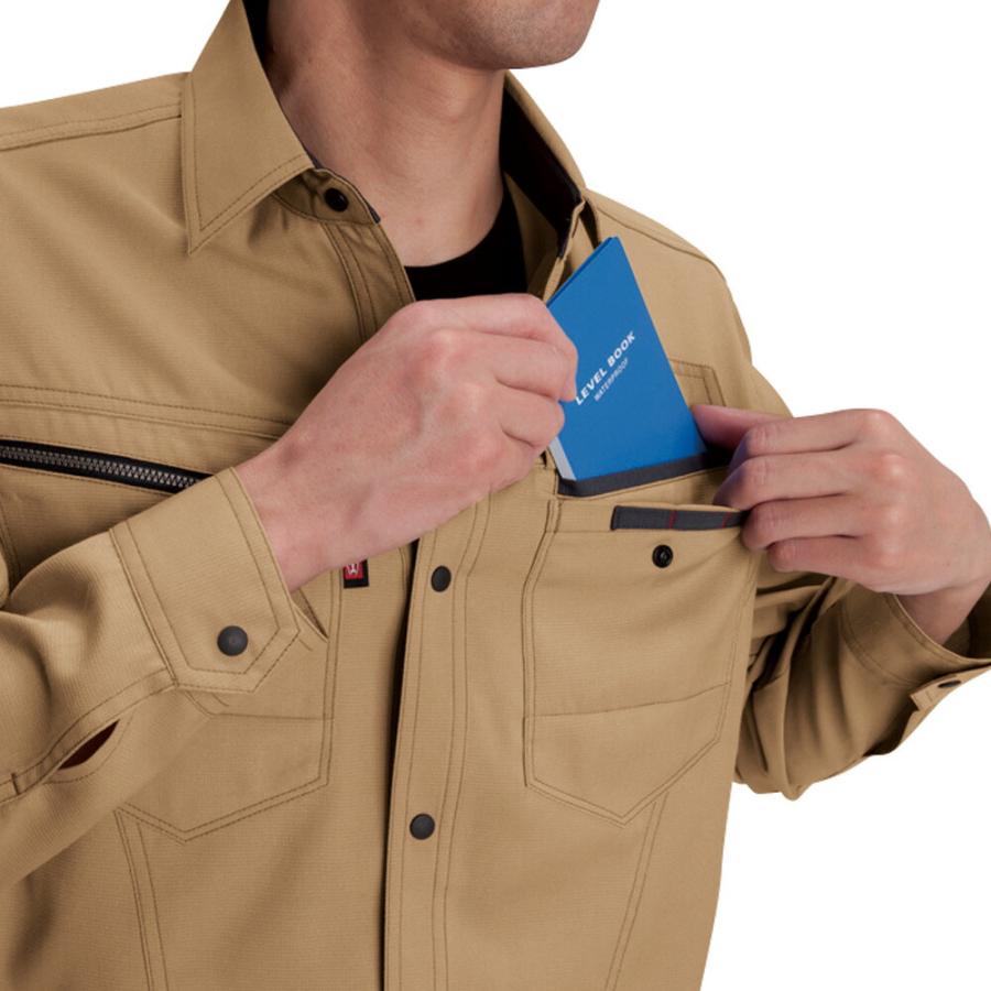 BURTLE BURTLE7093 バートル 長袖シャツ（ユニセックス） SS〜5L : メガワーク仕事着屋 - 通販 - Yahoo!ショッピング