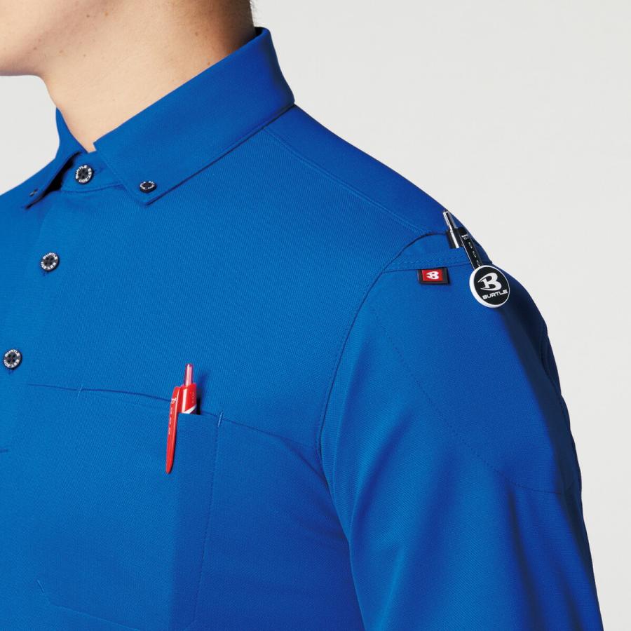 BURTLE BURTLE717 バートル 半袖BDシャツ（ユニセックス） S〜5L : メガワーク仕事着屋 - 通販 - Yahoo!ショッピング