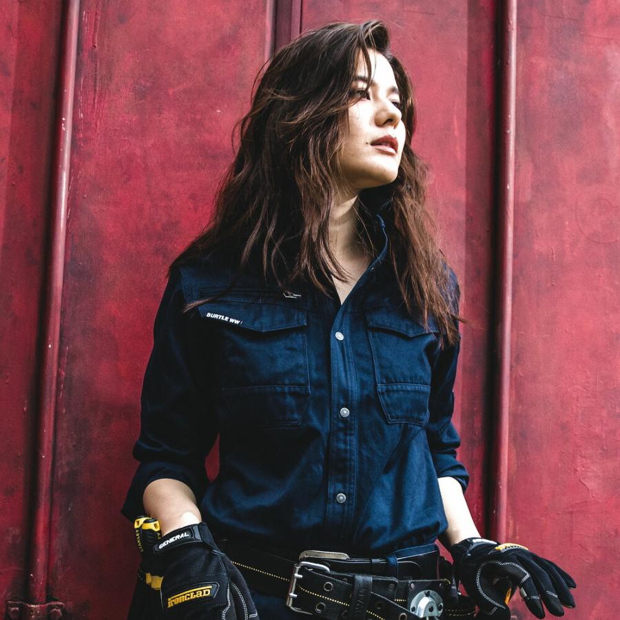 BURTLE BURTLE8105 バートル 長袖シャツ（ユニセックス） SS〜5L : メガワーク仕事着屋 - 通販 - Yahoo!ショッピング