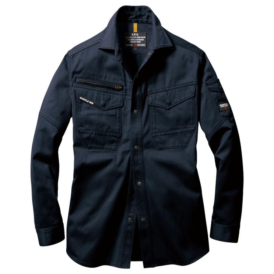 BURTLE BURTLE8105 バートル 長袖シャツ（ユニセックス） SS〜5L : メガワーク仕事着屋 - 通販 - Yahoo!ショッピング