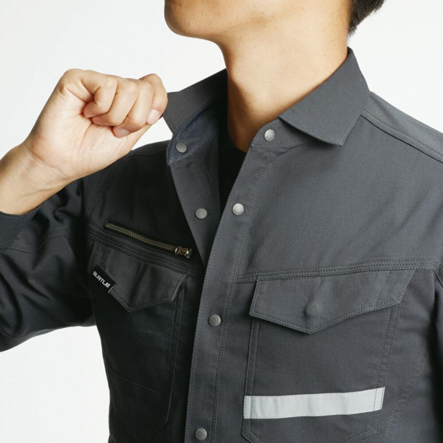 BURTLE BURTLE9095 バートル 長袖シャツ（ユニセックス） SS〜5L : メガワーク仕事着屋 - 通販 - Yahoo!ショッピング