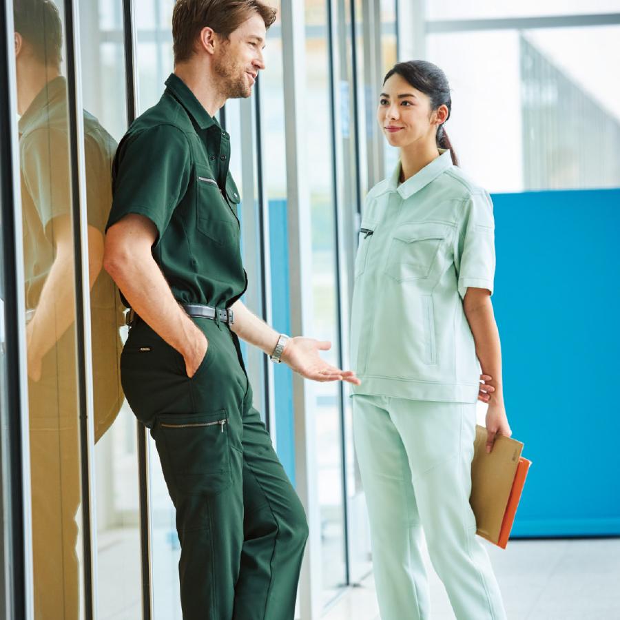 SOWA961 桑和 半袖ブルゾン SS〜6L : メガワーク仕事着屋 - 通販 - Yahoo!ショッピング