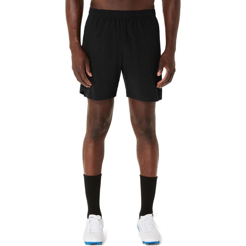 アシックス STRETCH WOVEN SHORTS 2101A300-001 サッカー メンズ ショーツ ブラック ASICS : メグリエ ...