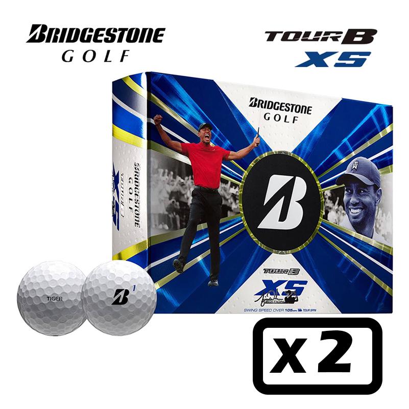 BRIDGESTONE TOUR B XS 2022 TIGER EDITION ゴルフボール ブリヂストン ツアーBXS タイガーエディション 2ダースセット（12個入り×2） USA直輸入 ...