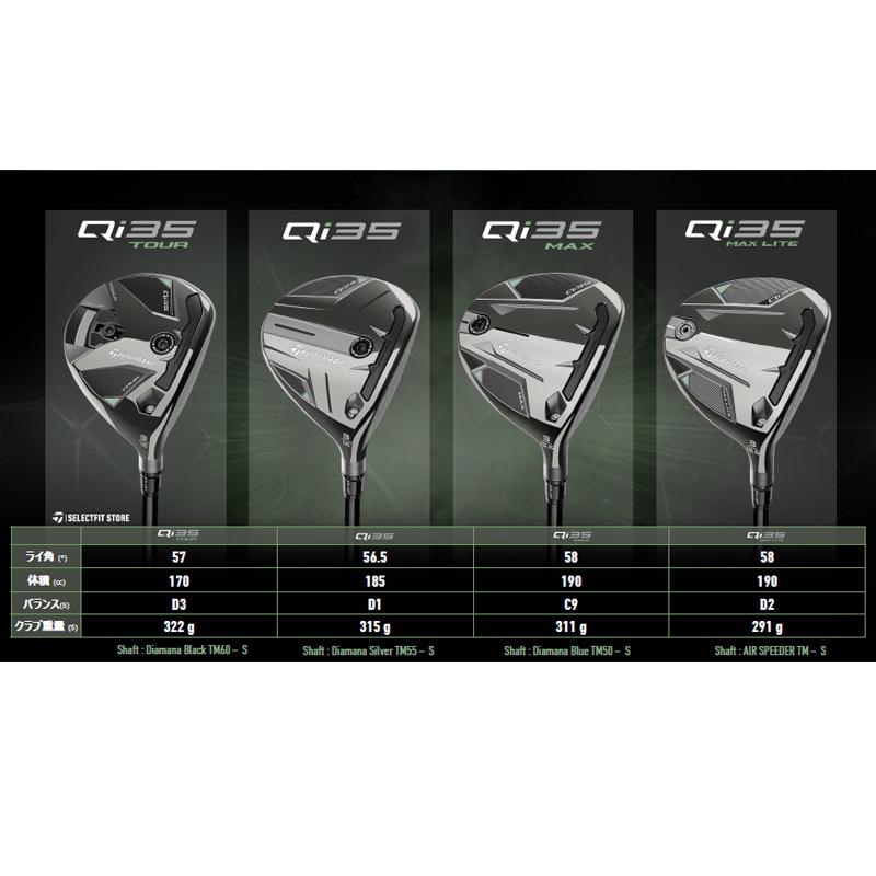 選べるボールプレゼント テーラーメイド Qi35 フェアウェイウッド Diamana Black TM60 メンズ キューアイ35 FAIRWAY WOODS 日本正規品 2025年モデル ...