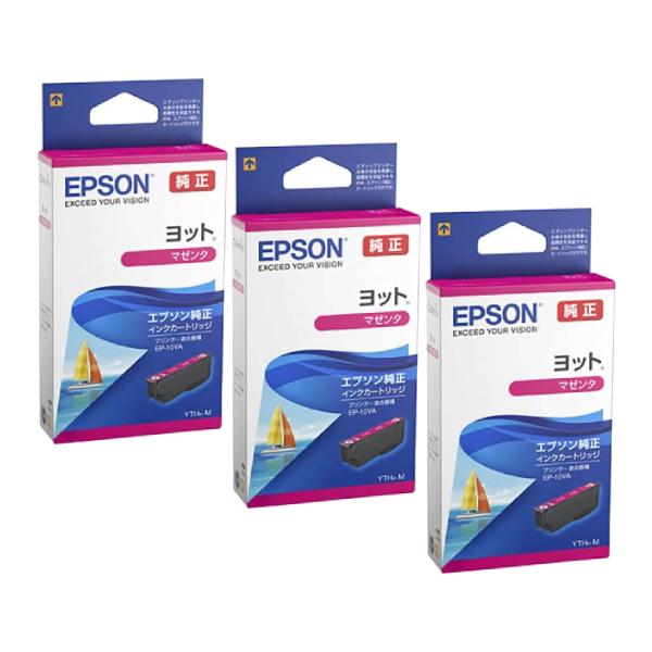 純正品 3個セット エプソン インクカートリッジ (ヨット) YTH-M マゼンタ : メグリエYahoo!店 - 通販 - Yahoo!ショッピング