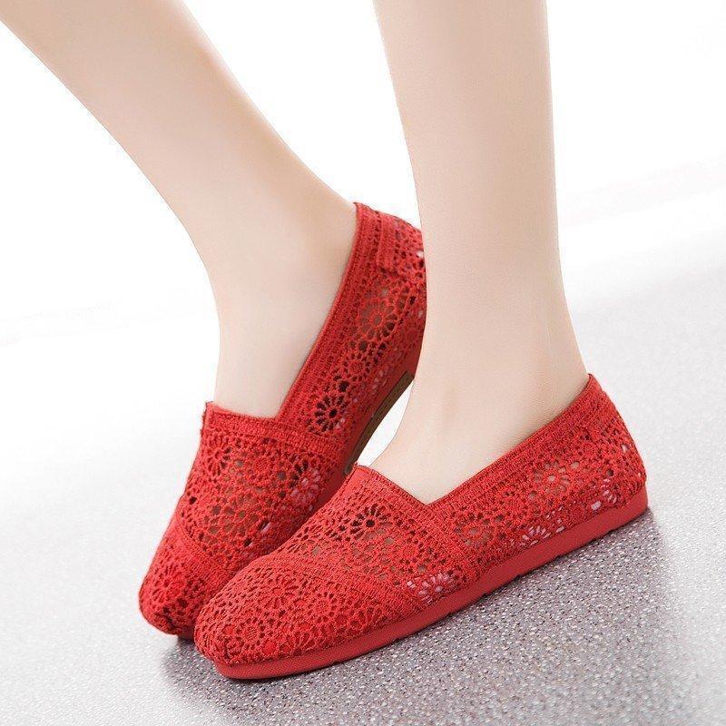 エスパドリーユ レース レディース フラットシューズ バレエシューズ ローカット スリッポン パンプス 靴 ぺたんこ ナチュラル 刺繍 花柄 ...