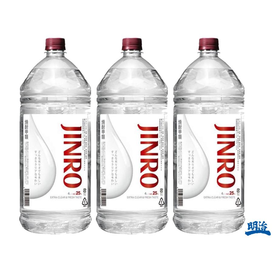 JINRO ジンロ 眞露 25度 4Lペット 3本 : 良平酒店 - 通販 - Yahoo!ショッピング