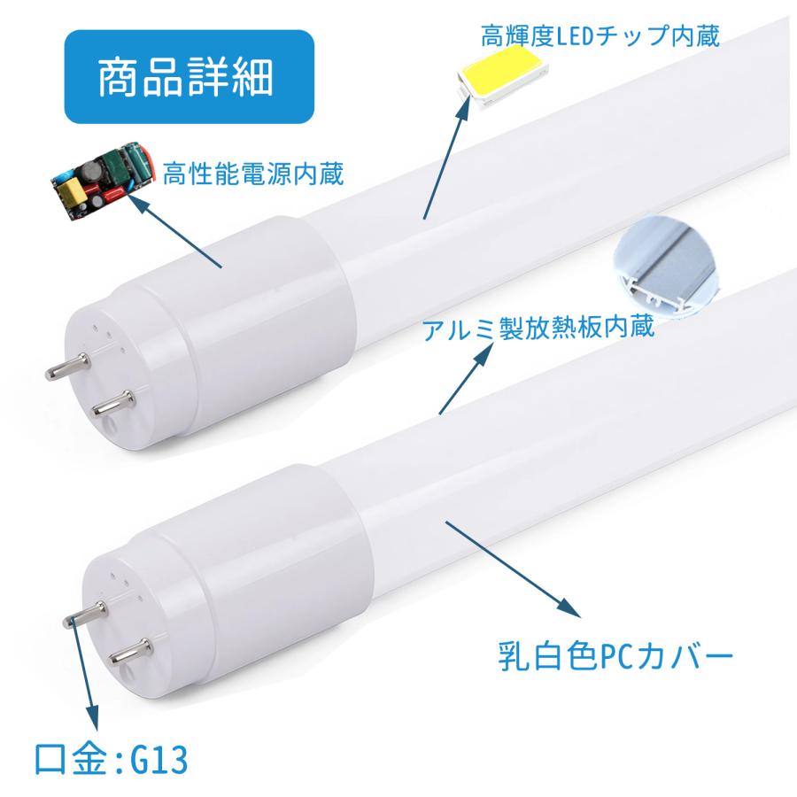 LED蛍光灯 20w形 広角度タイプ led直管蛍光灯T8 58cm G13口金 蛍光灯LED 20W形相当 FL20S 直管LEDランプ 昼光色 グロー式工事不要 4本セット : メイコウ ...