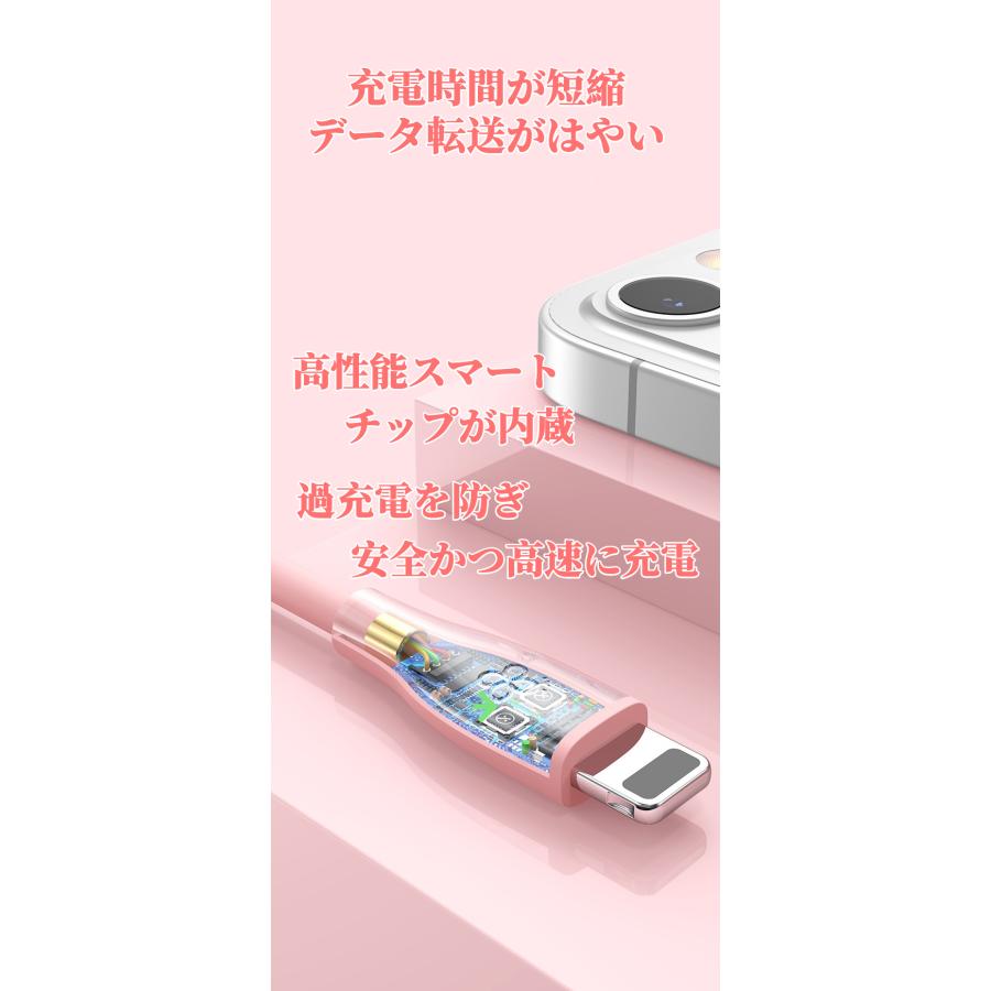 iPhone 充電ケーブル 充電器 充電コード iphone 急速充電 断線防止 強化素材 iPhone14/13/12/11/XS Max/XR/X/8/7/6 データ伝送 iPad用USB ...