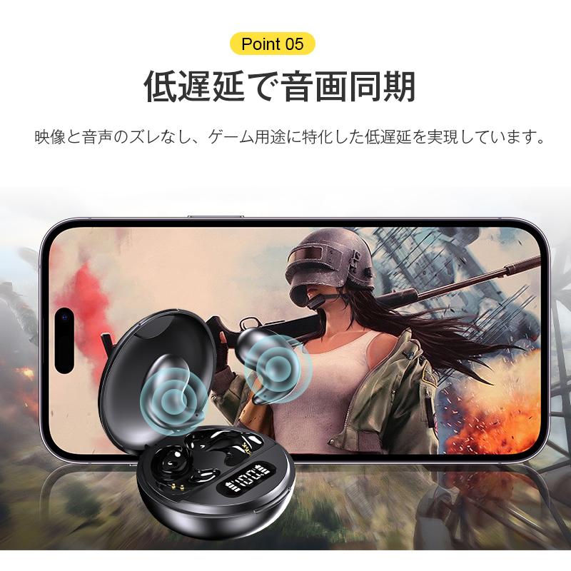 【昼夜兼用イヤホン】 寝ホン 睡眠用 イヤホン 寝返り痛くない ワイヤレス Bluetooth5.3 睡眠遮音 寝ながらイヤホン ミニサイズ 軽量 超小型 インナーイヤー型 :1528:明誠 ...