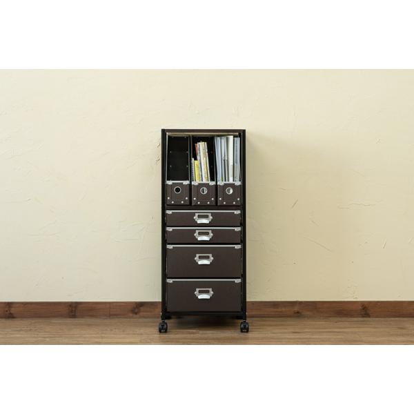 Popan 収納チェスト 5段 ファイルBOX BR/WH :mtec20784:メイツウEC - 通販 - Yahoo!ショッピング