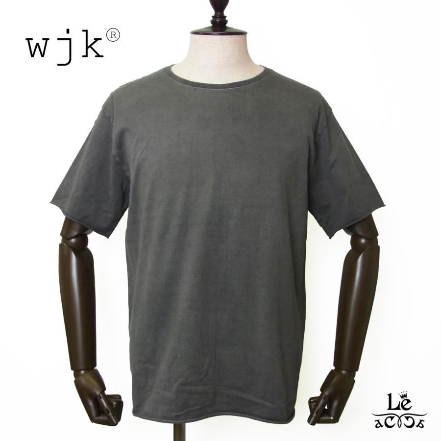 wjk ダブルジェイケイ Tシャツ ワイドカットオフ クルーネック 半袖 カットソー デザイン ライトグレー 日本 ブランド 正規品 【メール便】 : レ・アッカ - 通販 - Yahoo ...
