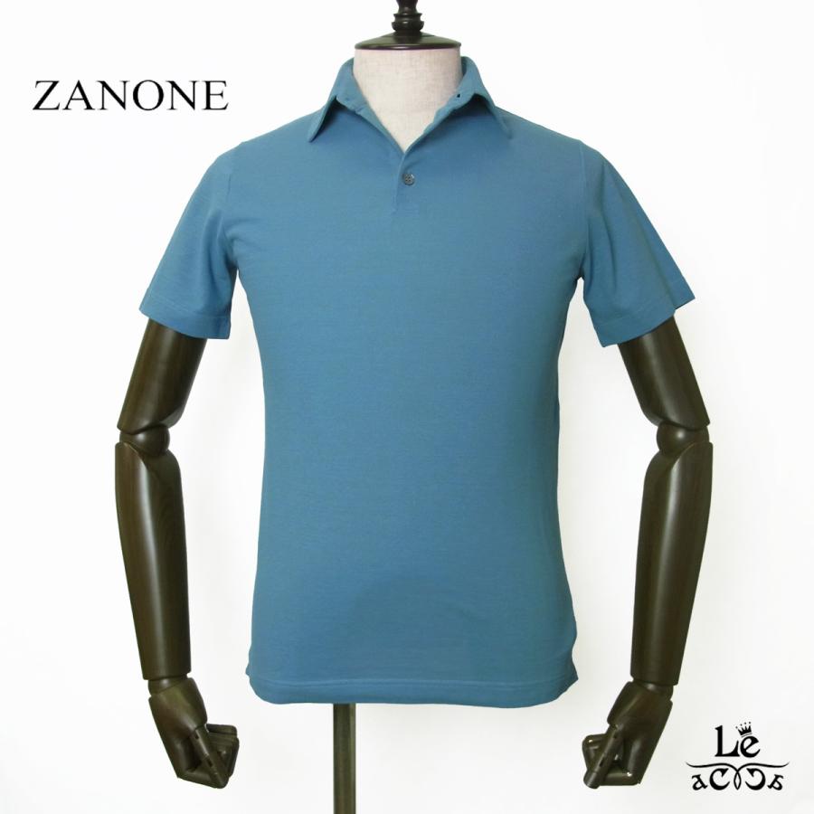 ZANONE ザノーネ ポロシャツ アイスコットン メンズ 811818 ZG380 半袖 無地 ブルー イタリア ブランド 春夏 国内正規品 : 811818-zg380-z2251blue ...