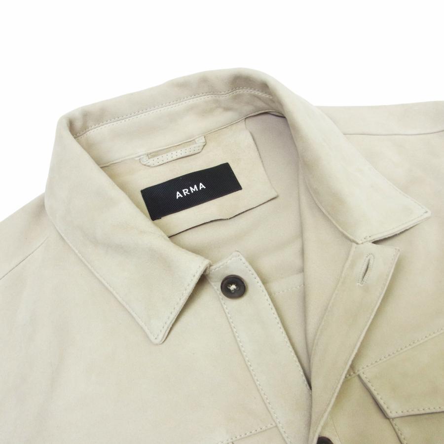 アルマ シャツジャケット ゴート スエード ARMA DEX STURDY スウェード CPOジャケット メンズ レザー シャツ アウター 本革 ベージュ ブランド 国内正規品 : レ・アッカ ...