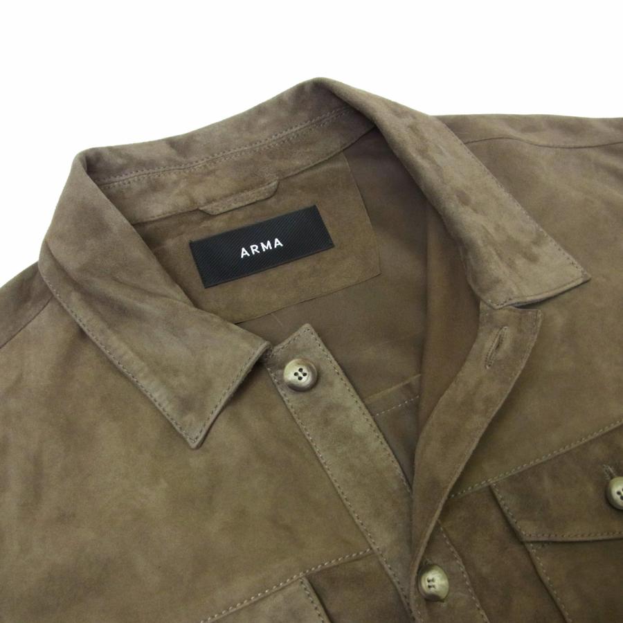 ARMA アルマ ゴートスエード シャツジャケット DEX メンズ レザー シャツ アウター 本革 グレージュ ブラウン 秋冬 ブランド 国内正規品 : Le.accaヤフーショッピング店 ...