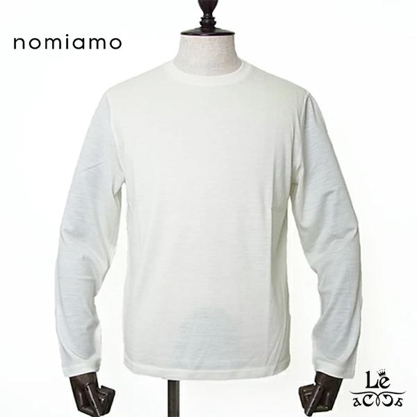 nomiamo ノミアモ カットソー 長袖 ウォッシャブルウール クルーネック Tシャツ メンズ 長袖 丸首 ホワイト 国内正規品 : nom11w-100white-cs : レ・アッカ ...