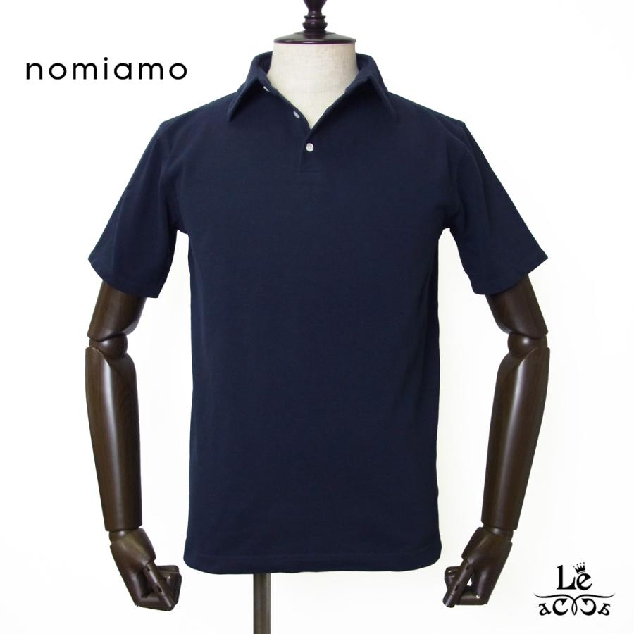 nomiamo ノミアモ コットン 鹿の子 製品染め ポロシャツ NOMJ01 メンズ 半袖 台襟 レギュラーカラー ネイビー 紺 無地 日本 ブランド 正規品 : レ・アッカ - 通販 ...
