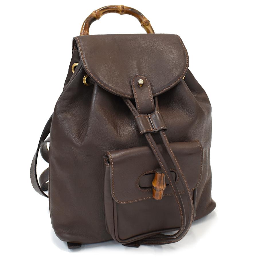バンブー グッチ バックパック リュックサック 003-2058-0030 レザー ダークブラウン GUCCI : メルキャスト - 通販 - Yahoo!ショッピング