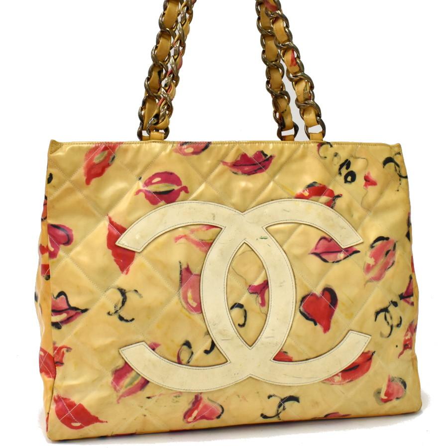 CHANEL シャネル チェーントートバッグ リップ ハート ココ CHANEL シャネル チェーントートバッグ リップ ハート ココ