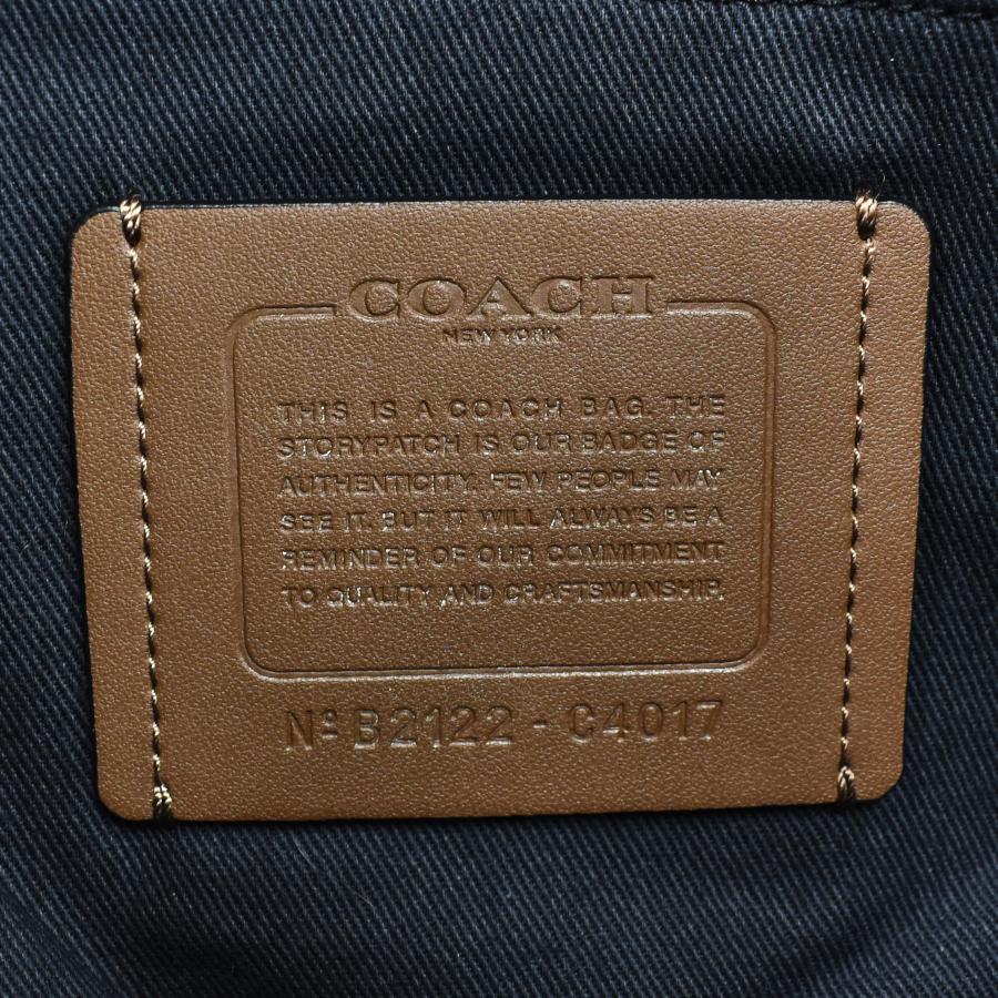 新品同様 コーチ キャバストート 38 ショルダーバッグ C4017 モス カーキグリーン ロゴ COACH ...