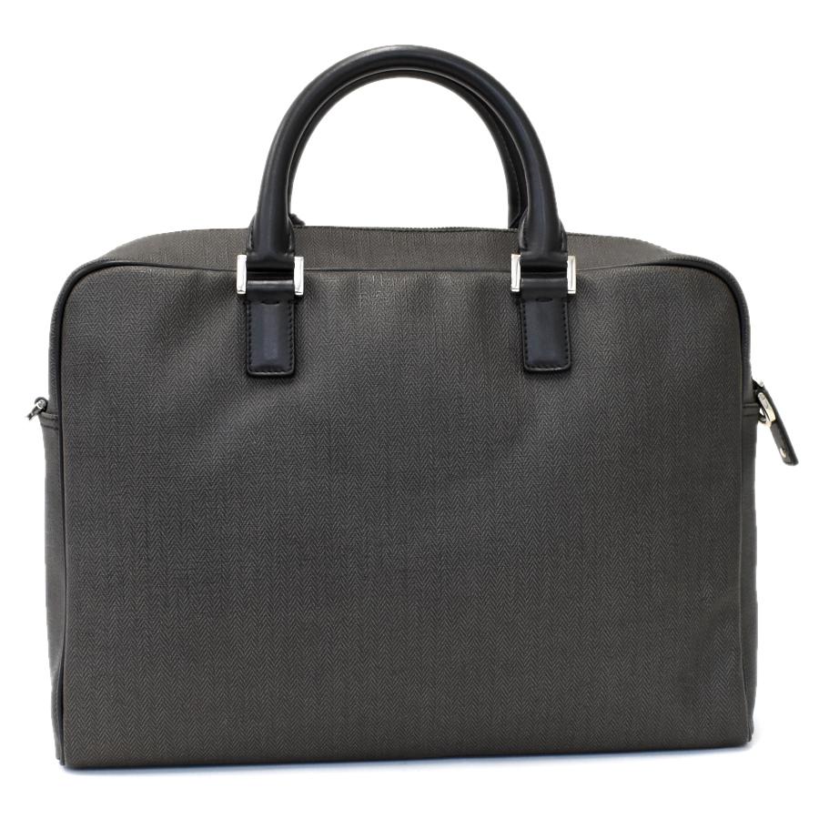 BVLGARI 新品同様 ブルガリ ブリーフケース ビジネスバッグ 32537 コーティングヘリテージキャンバス カーフ グレー : メル ...