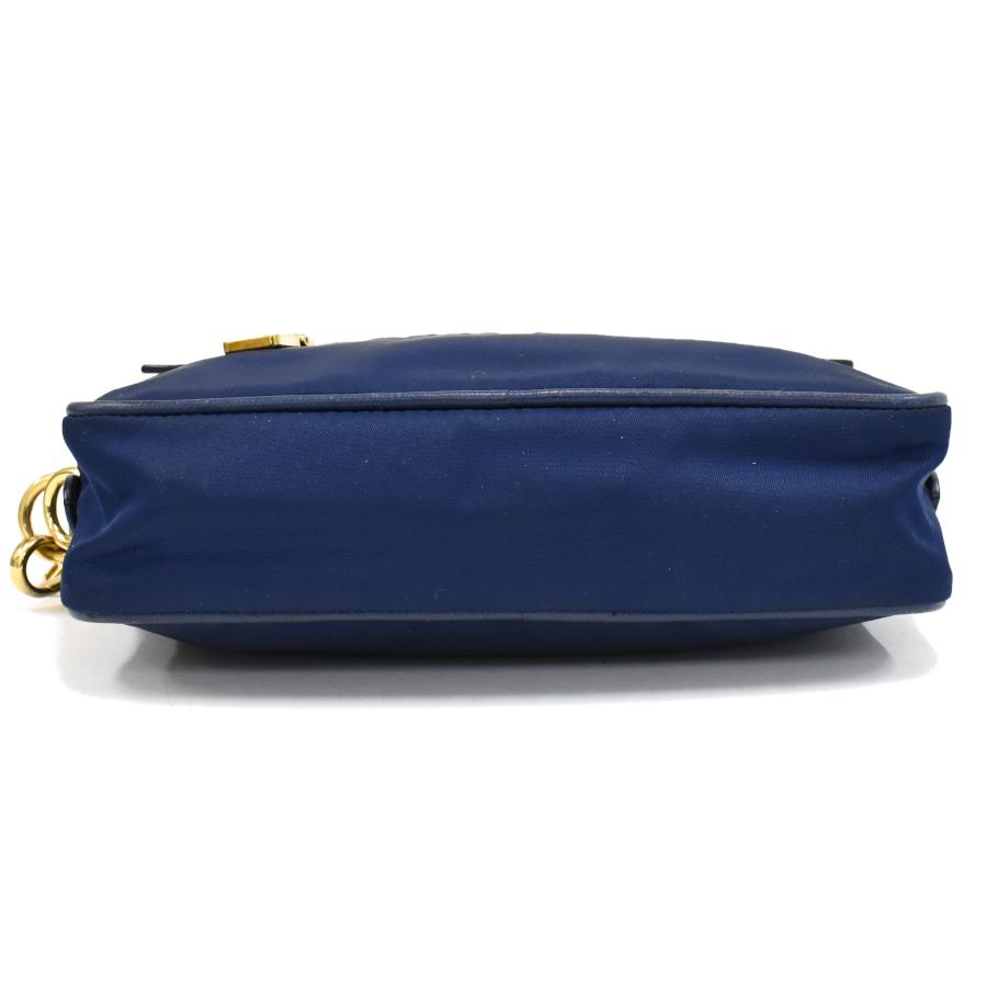 PRADA（プラダ） クロスボディ ショルダーバッグ BT0773 ナイロン サフィアーノレザー ブルー トライアングルロゴ : メルキャスト - 通販 - Yahoo!ショッピング