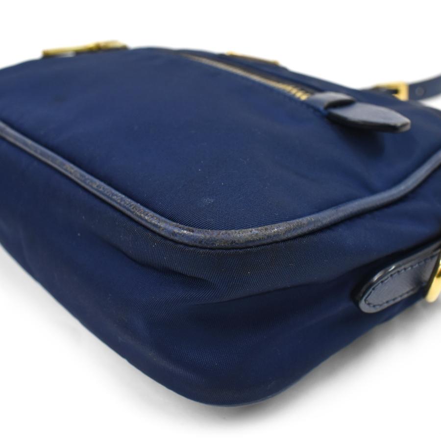 PRADA（プラダ） クロスボディ ショルダーバッグ BT0773 ナイロン サフィアーノレザー ブルー トライアングルロゴ : メルキャスト - 通販 - Yahoo!ショッピング