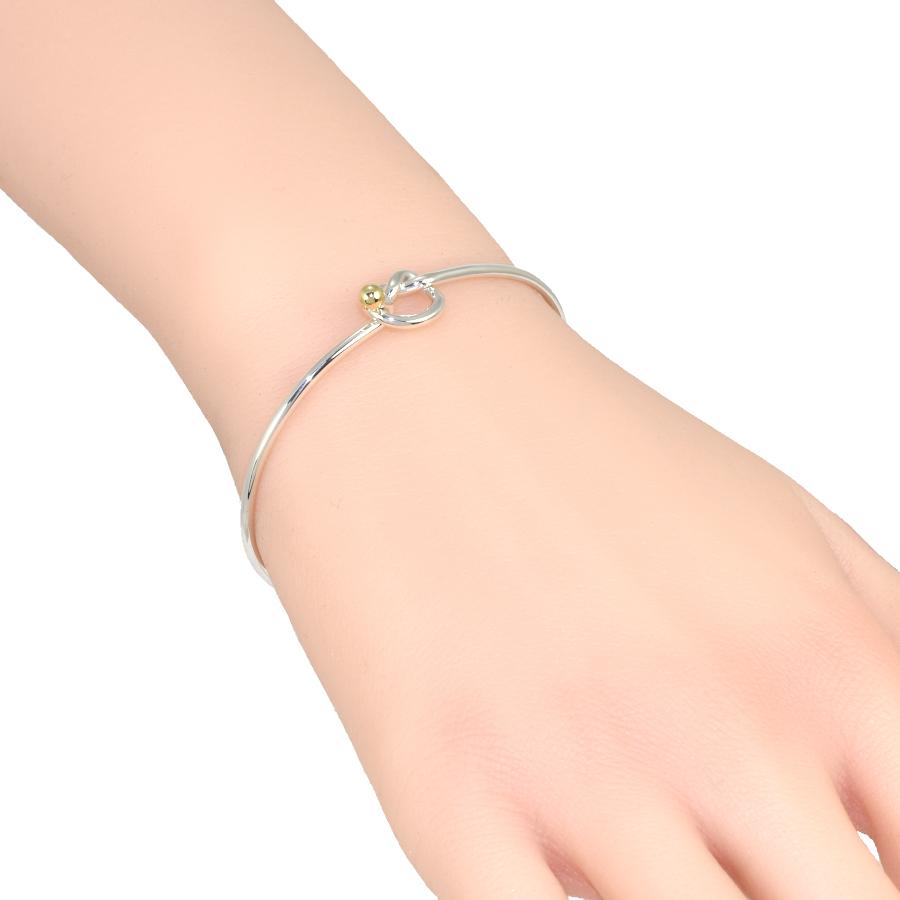 TIFFANY&Co. ティファニー ラブノット ブレスレット バングル スターリングシルバー 925 18Kイエローゴールド TIFFANY&CO. : メルキャスト - 通販 ...