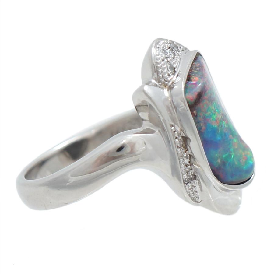 新品同様 プラチナ900 リング オパール2.99ct ダイヤモンド0.10ct 11.5号 8.4g : メルキャスト - 通販 - Yahoo!ショッピング