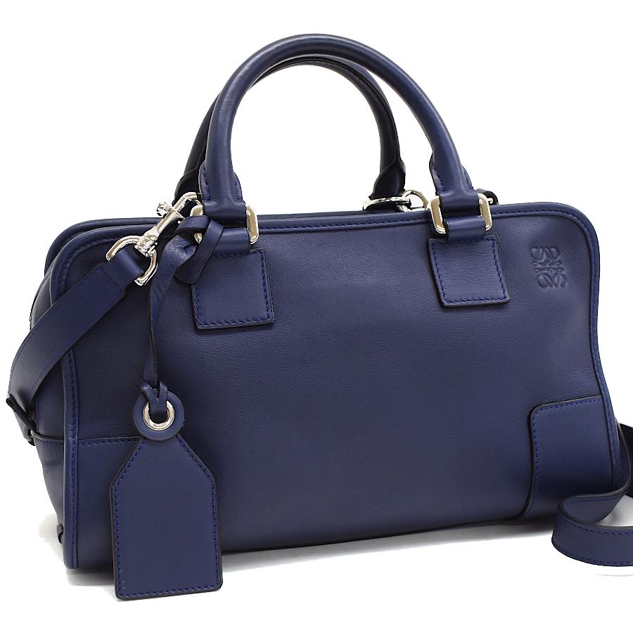 LOEWE ロエベ 2wayバッグ アマソナ28 OB1712 レザー ネイビー シルバー金具 : メルキャスト - 通販 - Yahoo!ショッピング